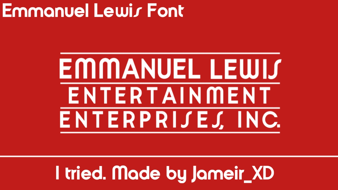 Emmanuel Lewis Font by JameLovesFonts11 on DeviantArt