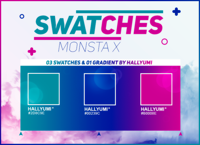 SWATCHES: MONSTA X by Hallyumi on DeviantArt