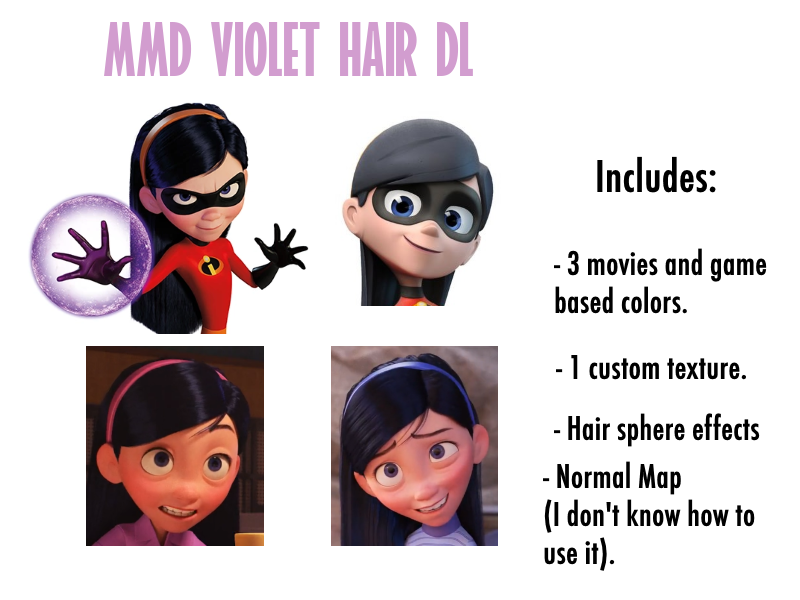 MMD - Disney Infinity: Violet Hair DL by Gregory-64 on DeviantArt