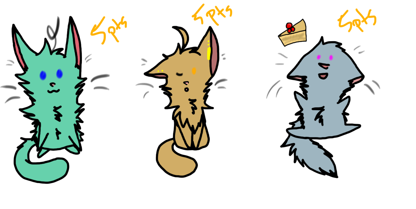 Chibi Cat Adobtables- 5 pts each by Rav3nRav3Rul3r on DeviantArt