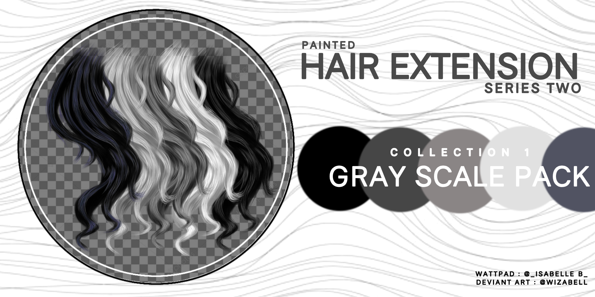 HAIR EXTENSIONS [ S 2 : GRAY SCALE COLLECTION ] by Wizabell on DeviantArt
