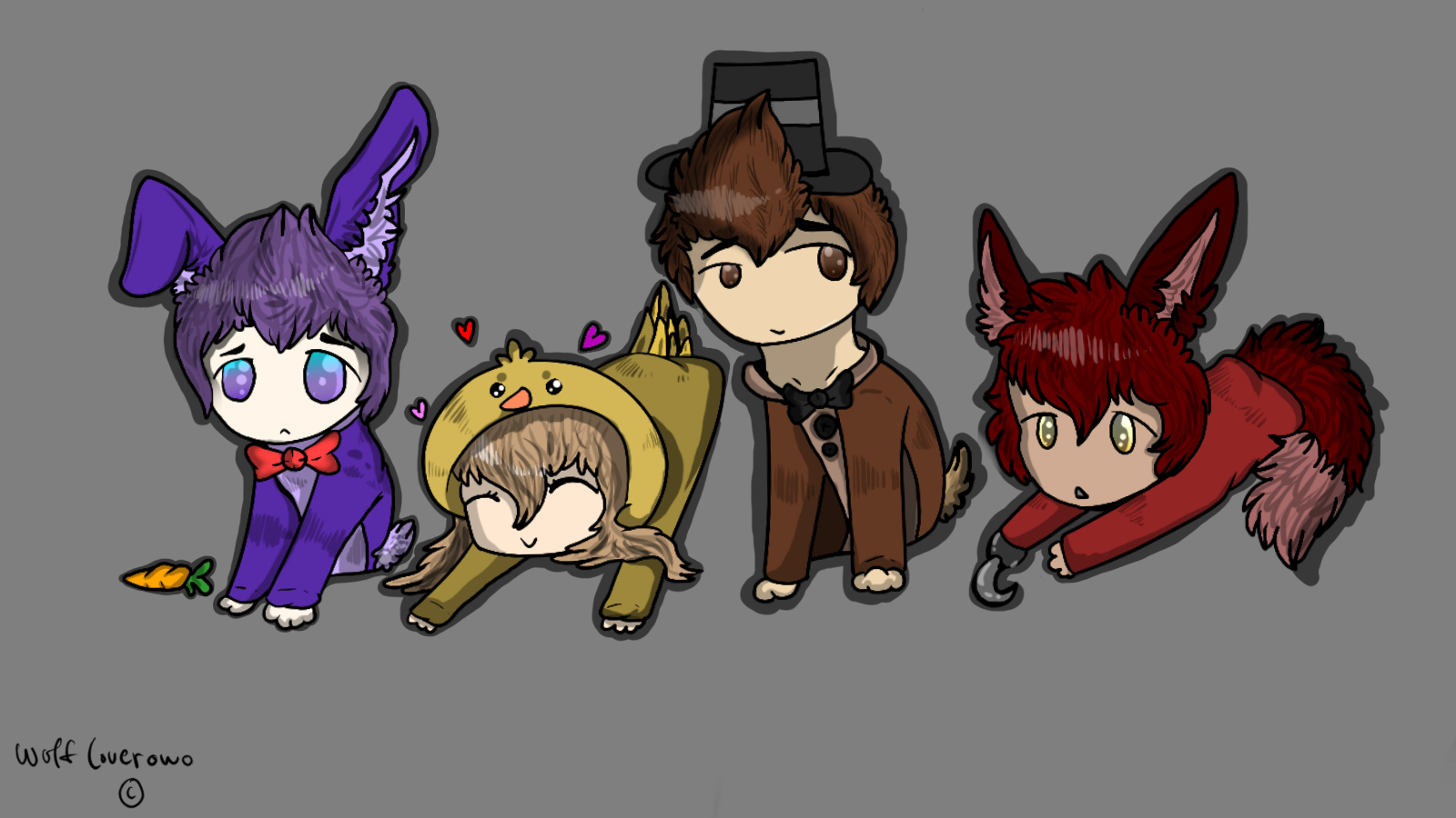 FNAF Chibis by xoXMysticWolfXox on DeviantArt
