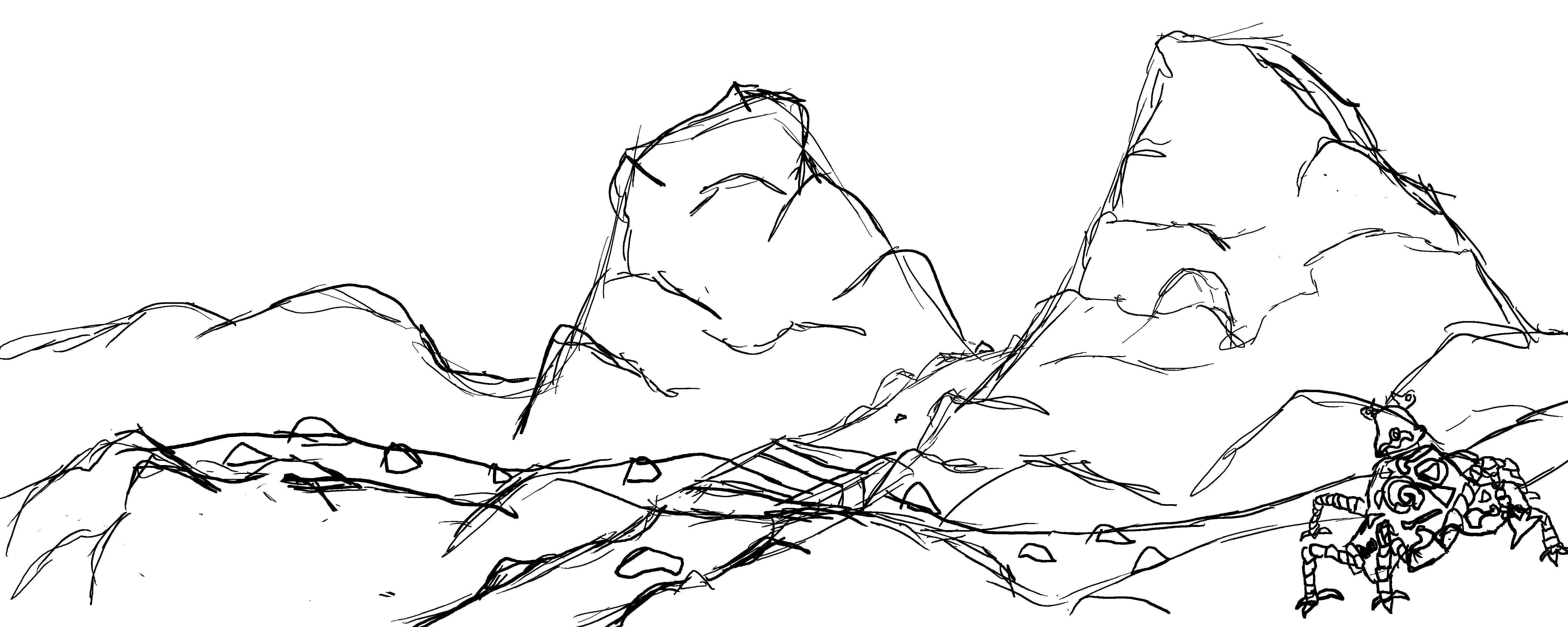 zelda BOTW landscape sketch by jack1sbac7 on DeviantArt