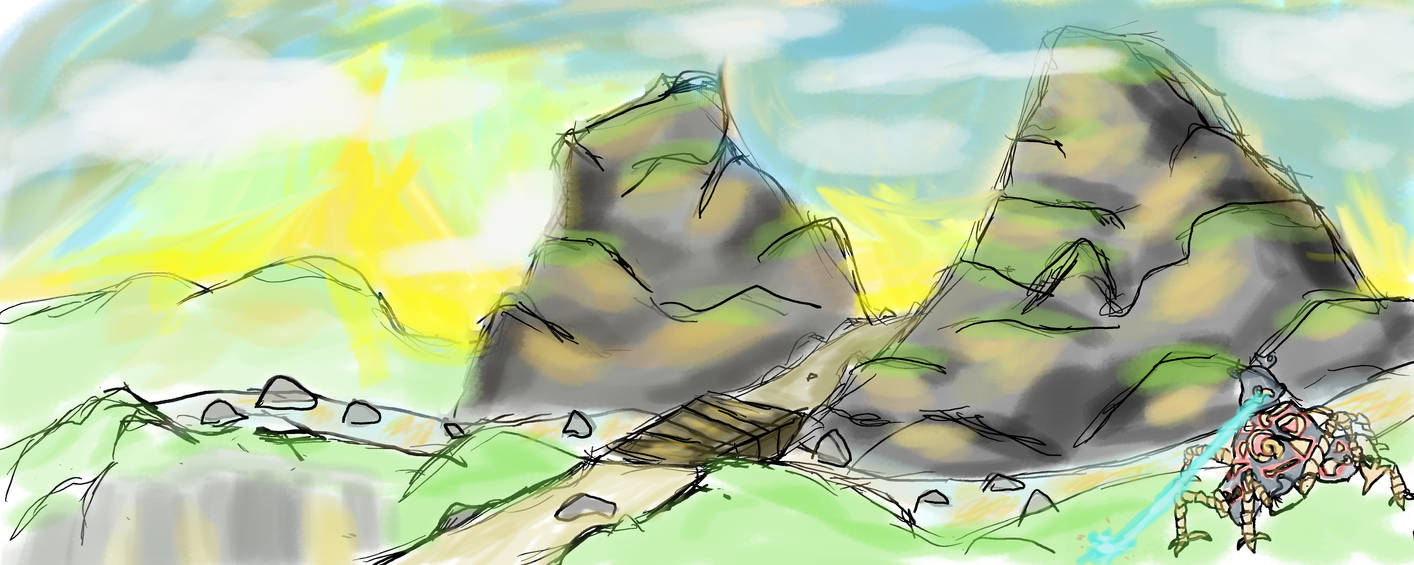 zelda BOTW landscape coloured by jack1sbac7 on DeviantArt
