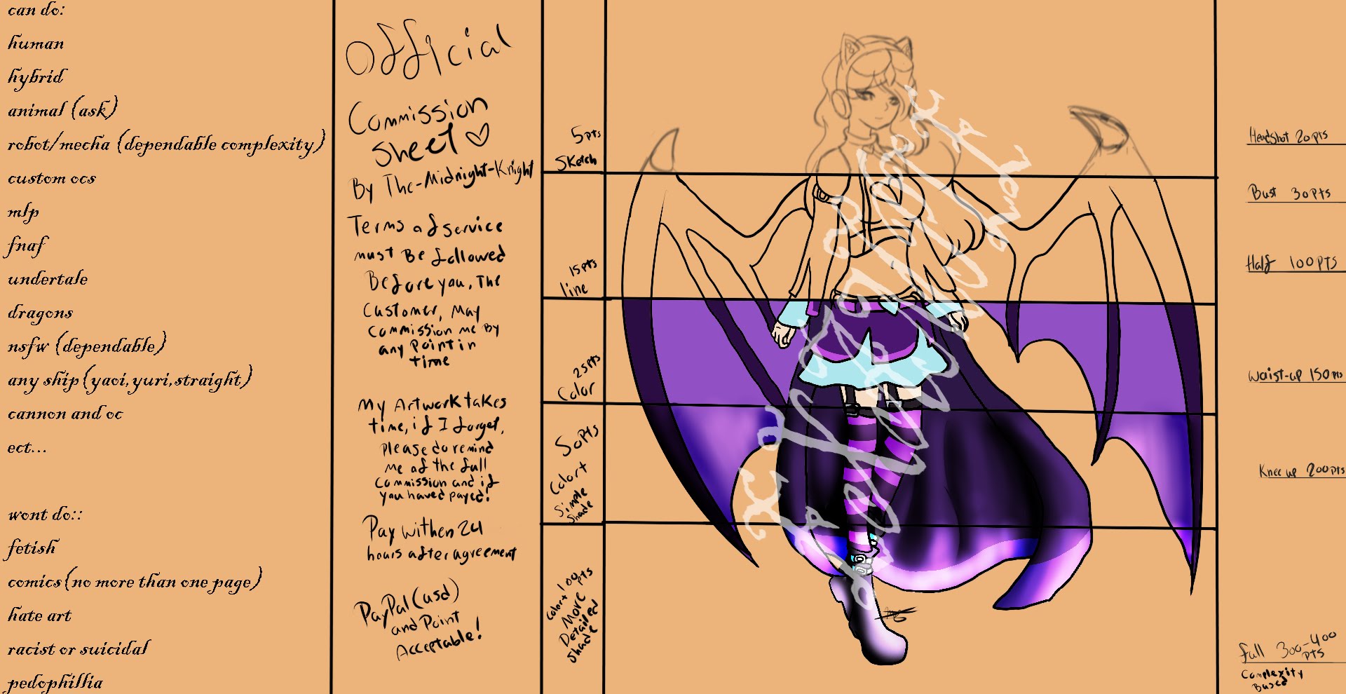 Official Commisison Sheet (PayPal and points) by The-Midnight-Knight on DeviantArt