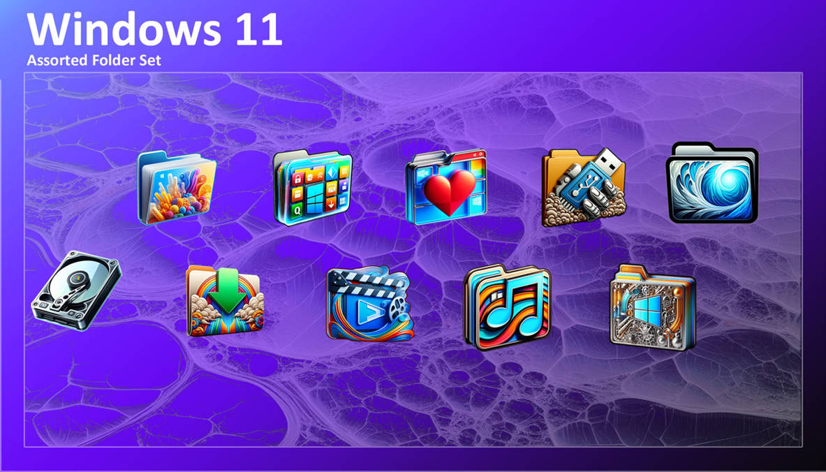 Windows11AssortedFolder Icons by Num1deluxe on DeviantArt