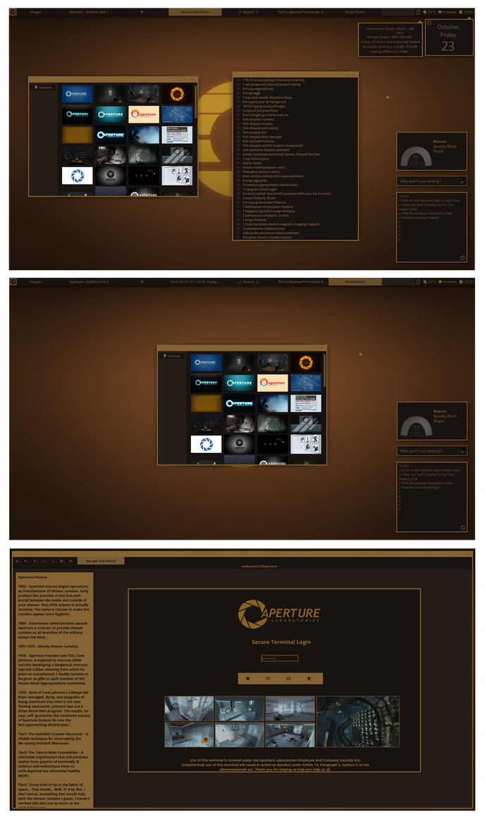 Aperture (Portal Inspired Theme and Rainmeter) by chloechantelle on ...