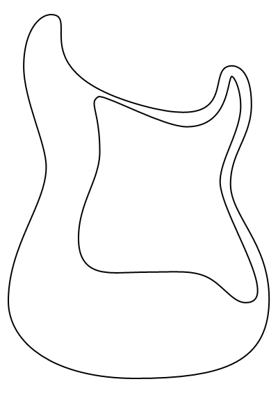 Electric Guitar Body Outline