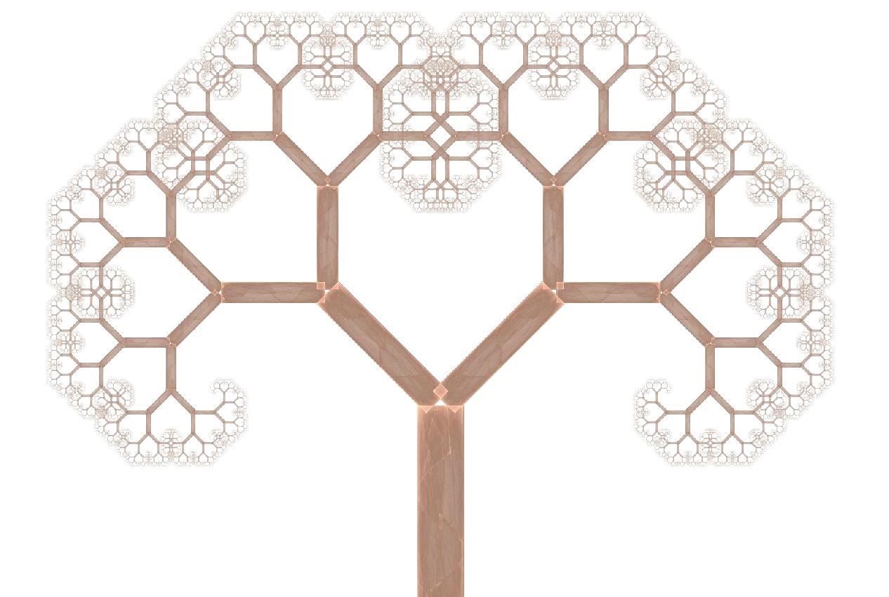 Pythagoras tree in Stucture Synth by tatasz on DeviantArt