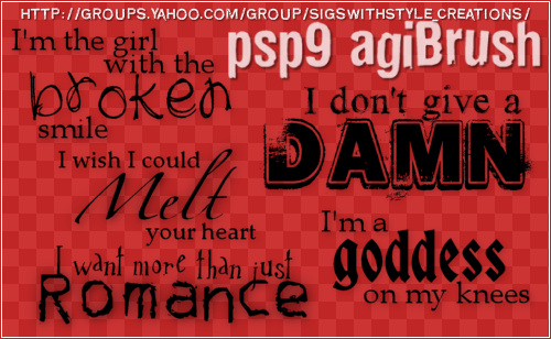 PSP Word Brushes by Agi by PspAgi on DeviantArt
