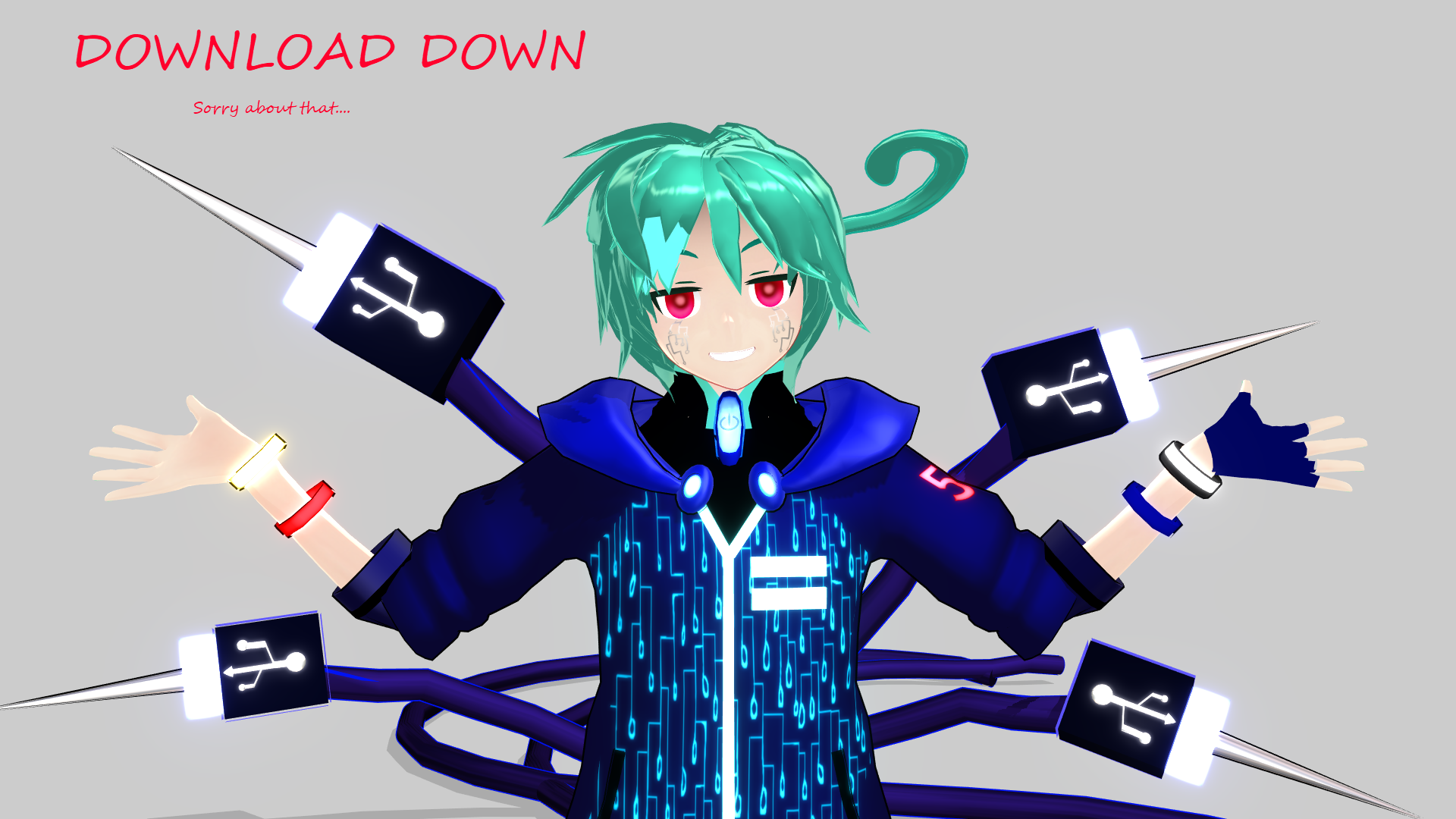 MMD Power Symbol DL! DOWN by RitaLeader14 on DeviantArt