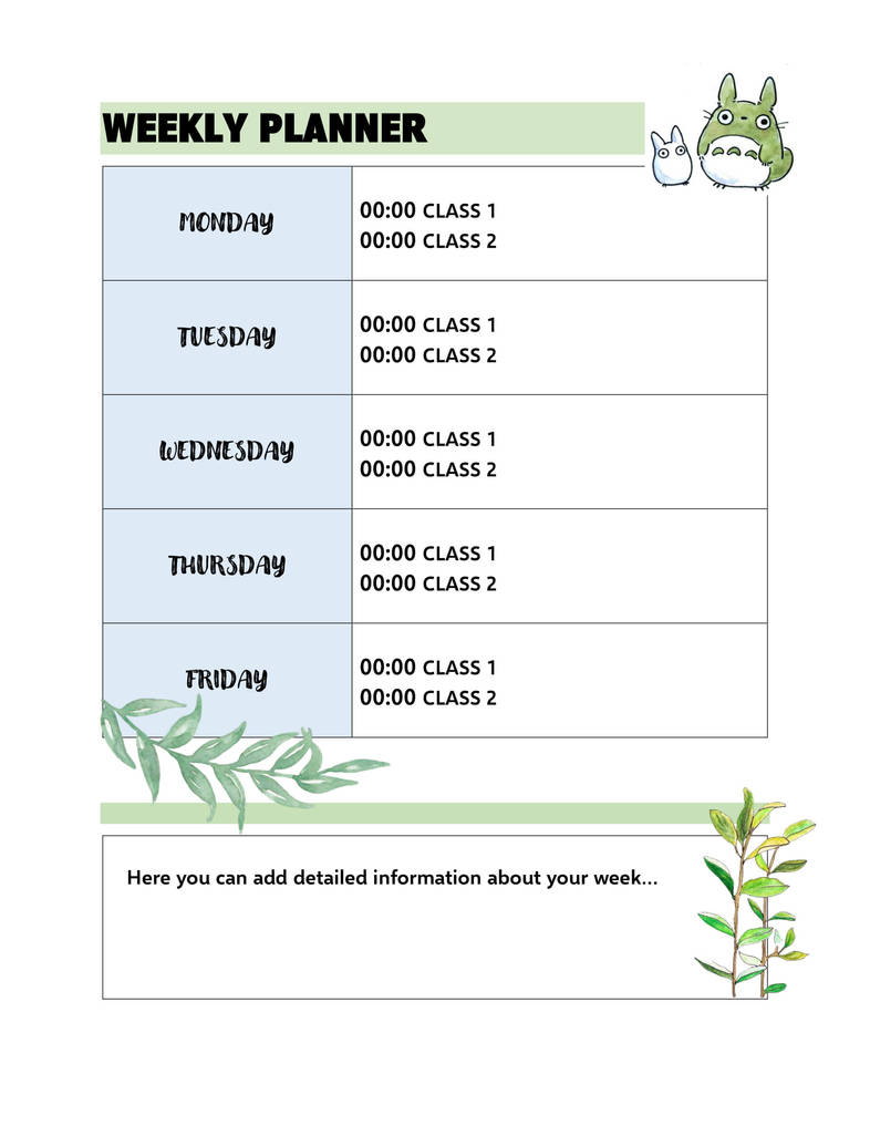 WEEKLY PLANNER - tumblr by studyingnery00 on DeviantArt