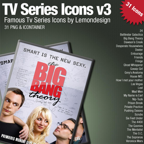 TV Series Icons v3 by lemondesign on DeviantArt
