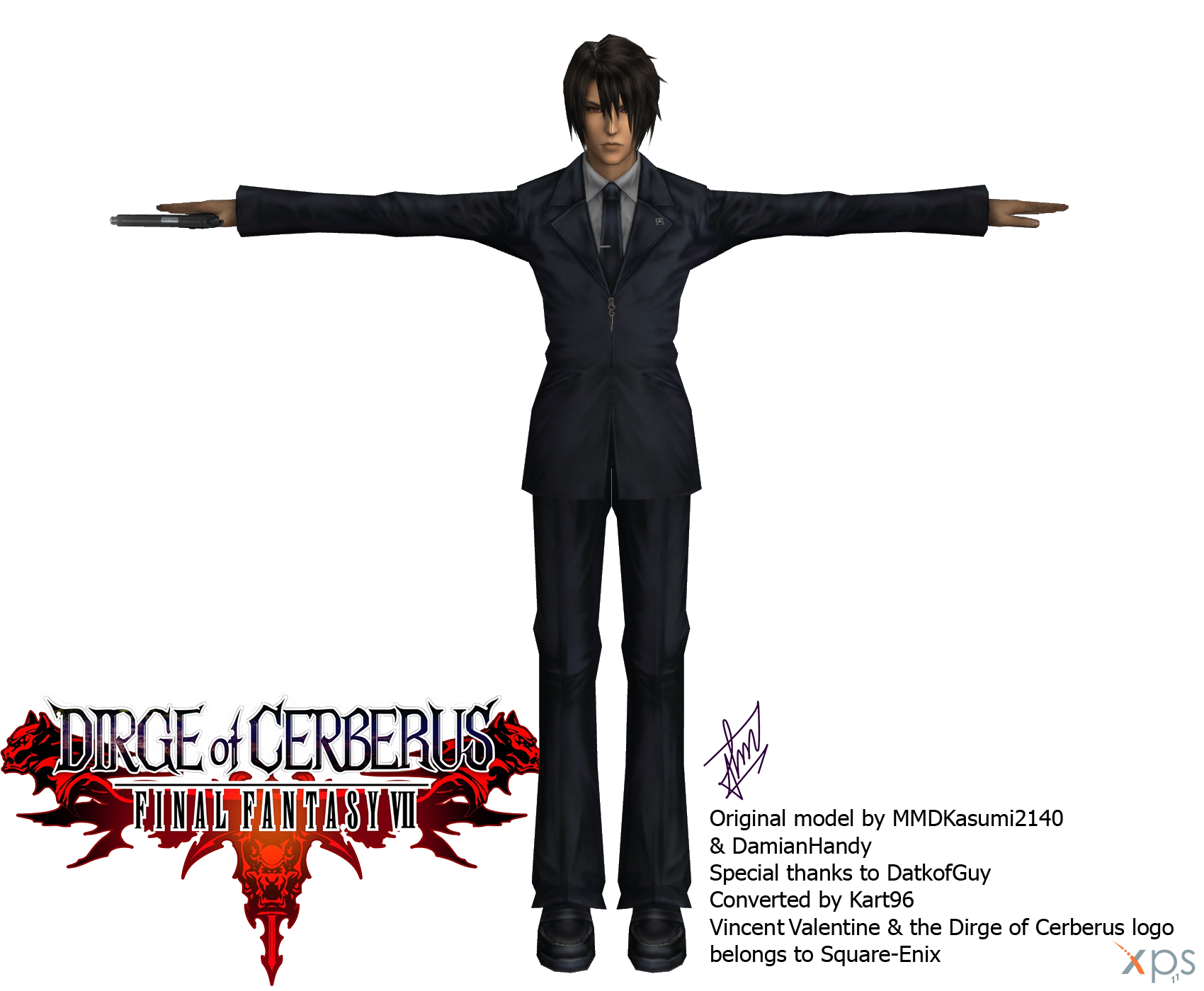 Vincent Valentine vs Vincent as a Turk Final Fantasy VII diorama figure ...