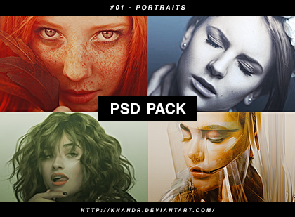 PSD Pack #01 - Portraits by KhanDR on DeviantArt