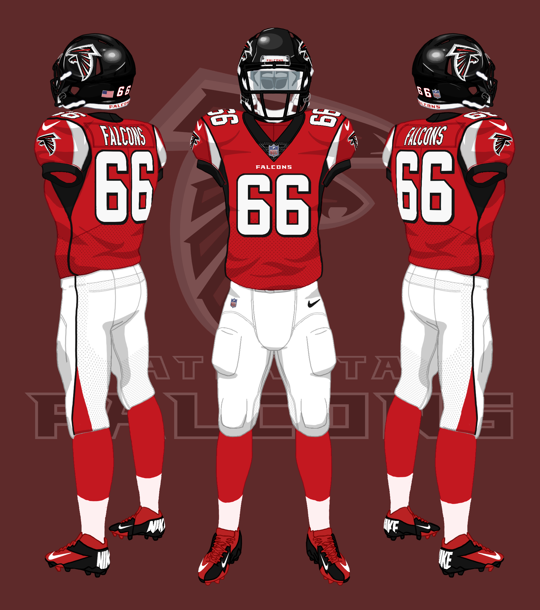 Atlanta Falcons uniforms by CoachFieldsOfNOLA on DeviantArt