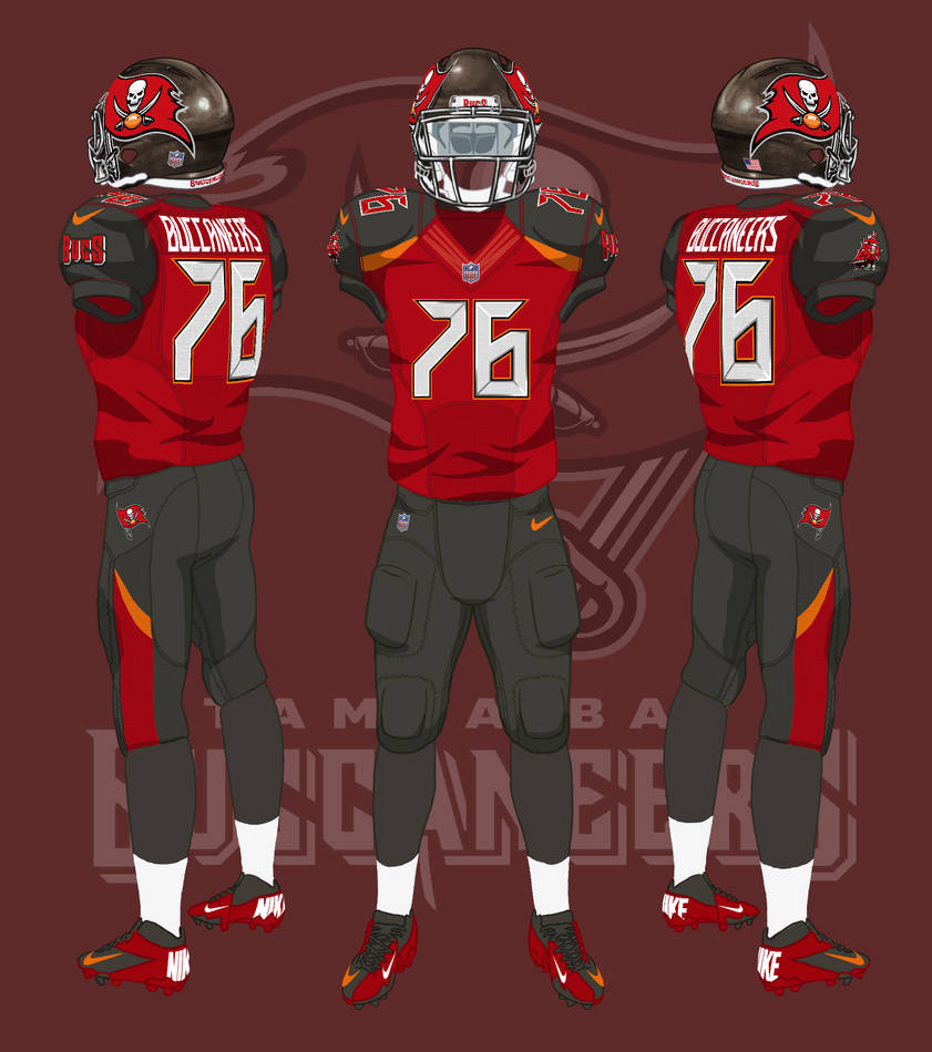 Bucs Red and Pewter by CoachFieldsOfNOLA on DeviantArt