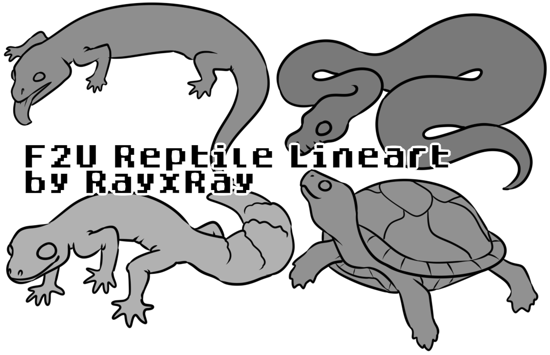 F2U Reptile Lineart Pack by rayxray on DeviantArt