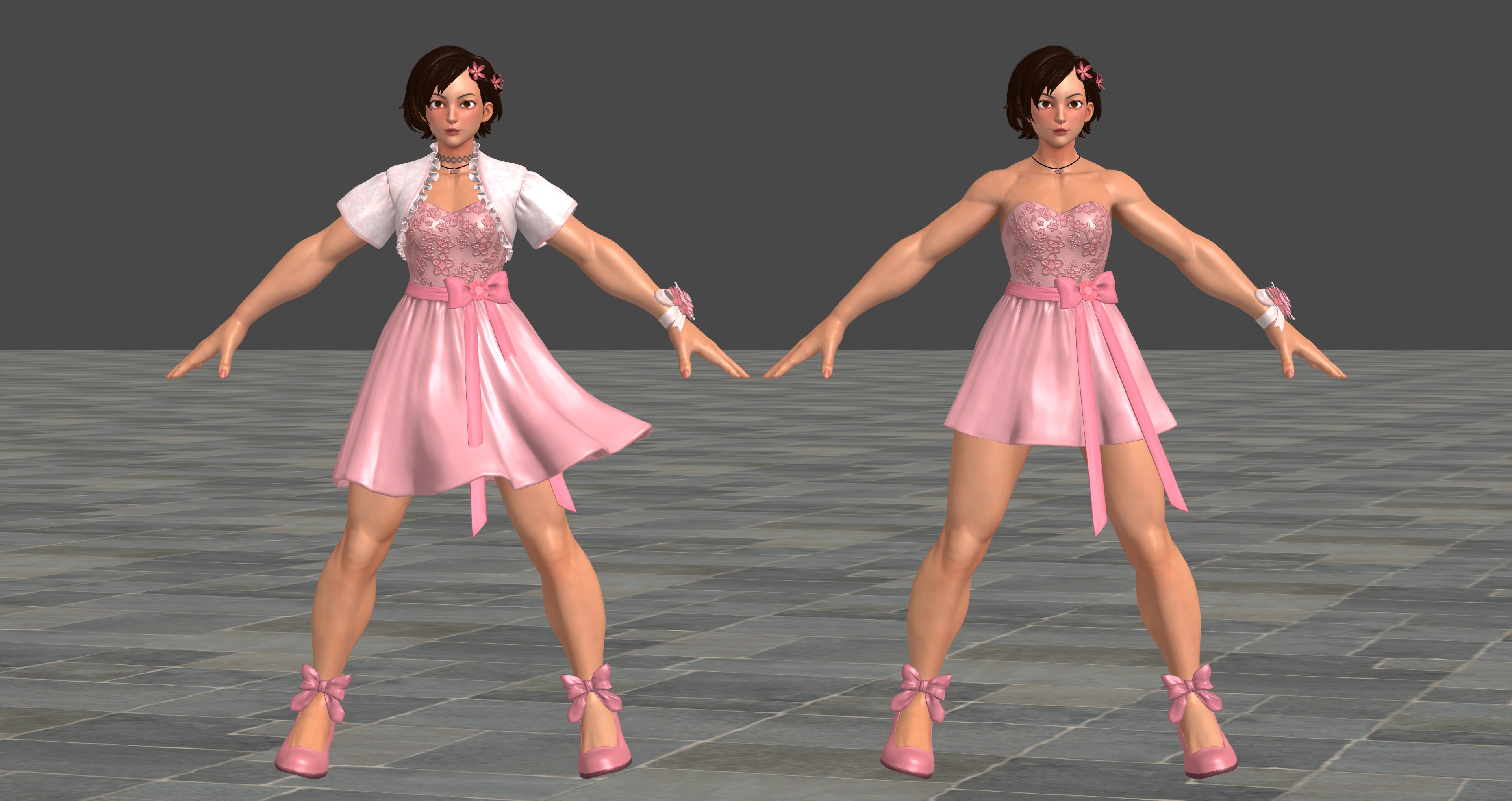 Sfv Sakura Party Dress Xps Model By Chrissy Tee On Deviantart