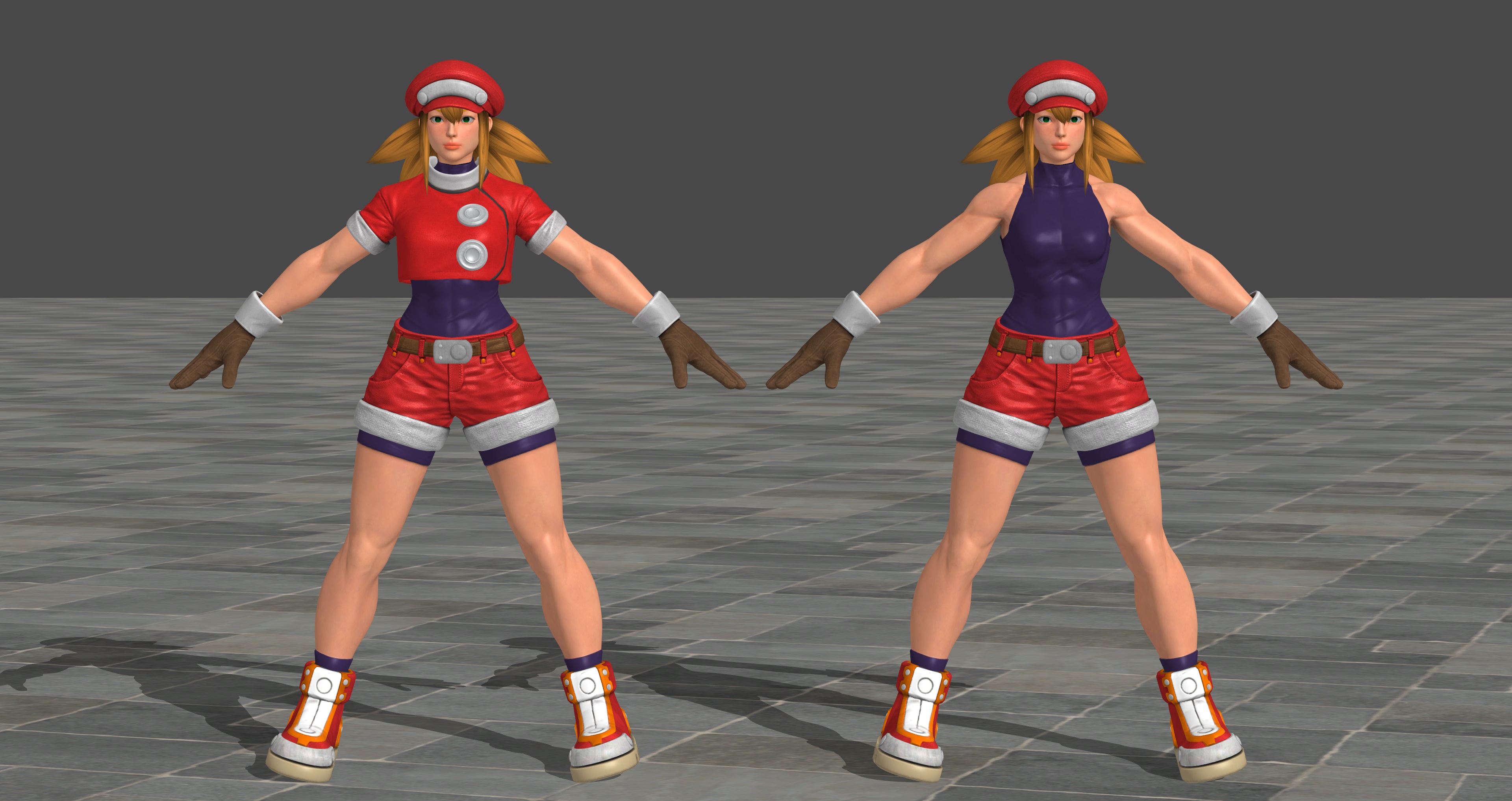 SFV Sakura's Roll costume XPS Model by Chrissy-Tee on DeviantArt