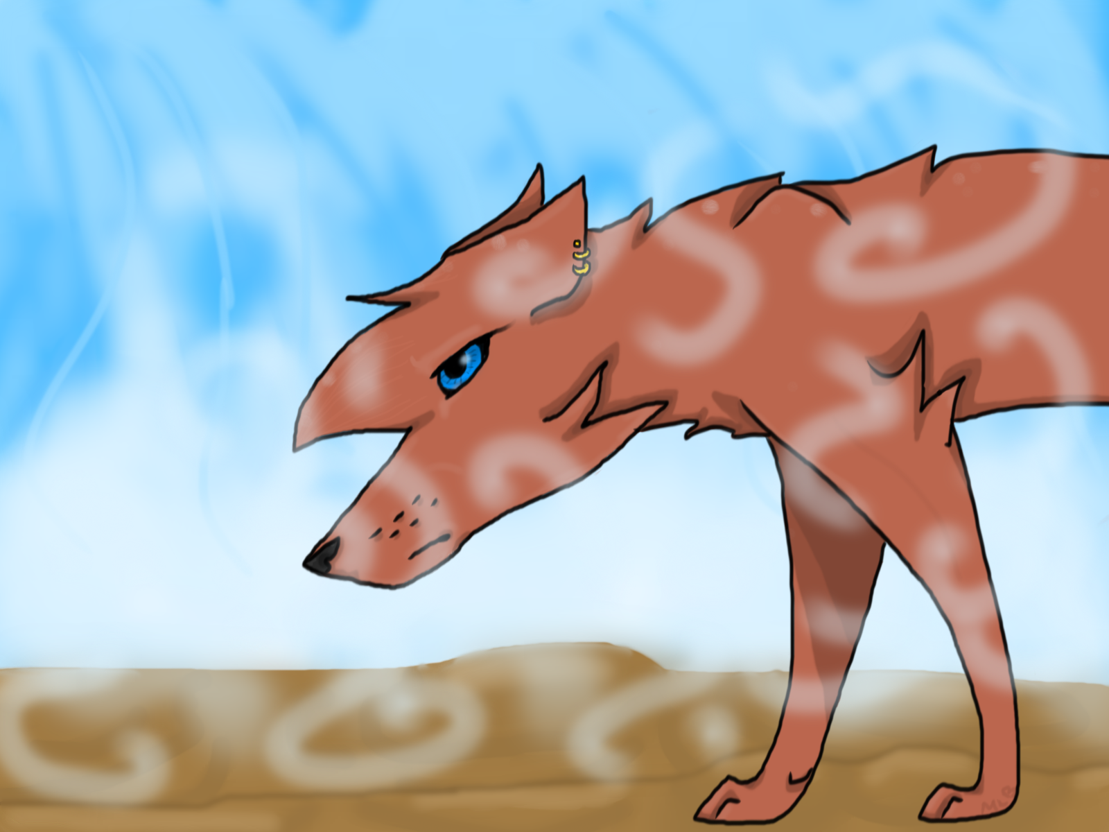 Wolf + Waterfall by Cyrene11 on DeviantArt