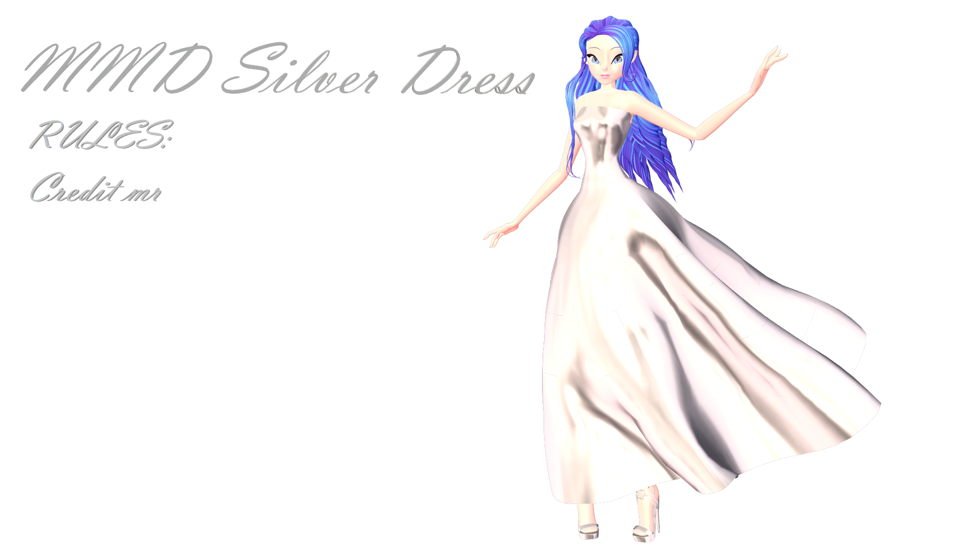 MMD Silver Dress by AugustRan on DeviantArt