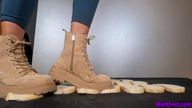 Bread Crush under Boots by wantfeetcom on DeviantArt