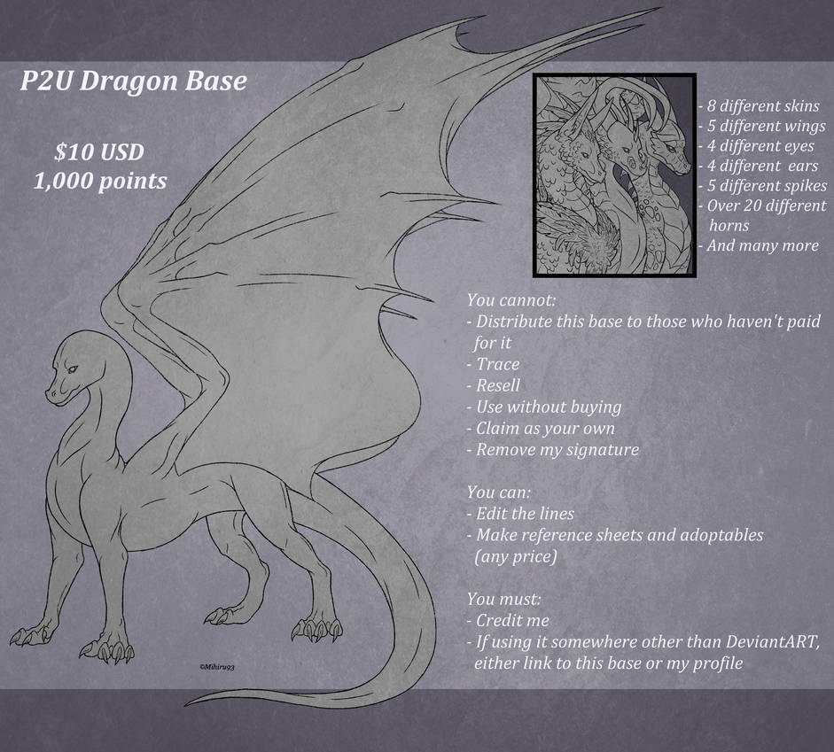 P2U Dragon Base by Mihiru93 on DeviantArt