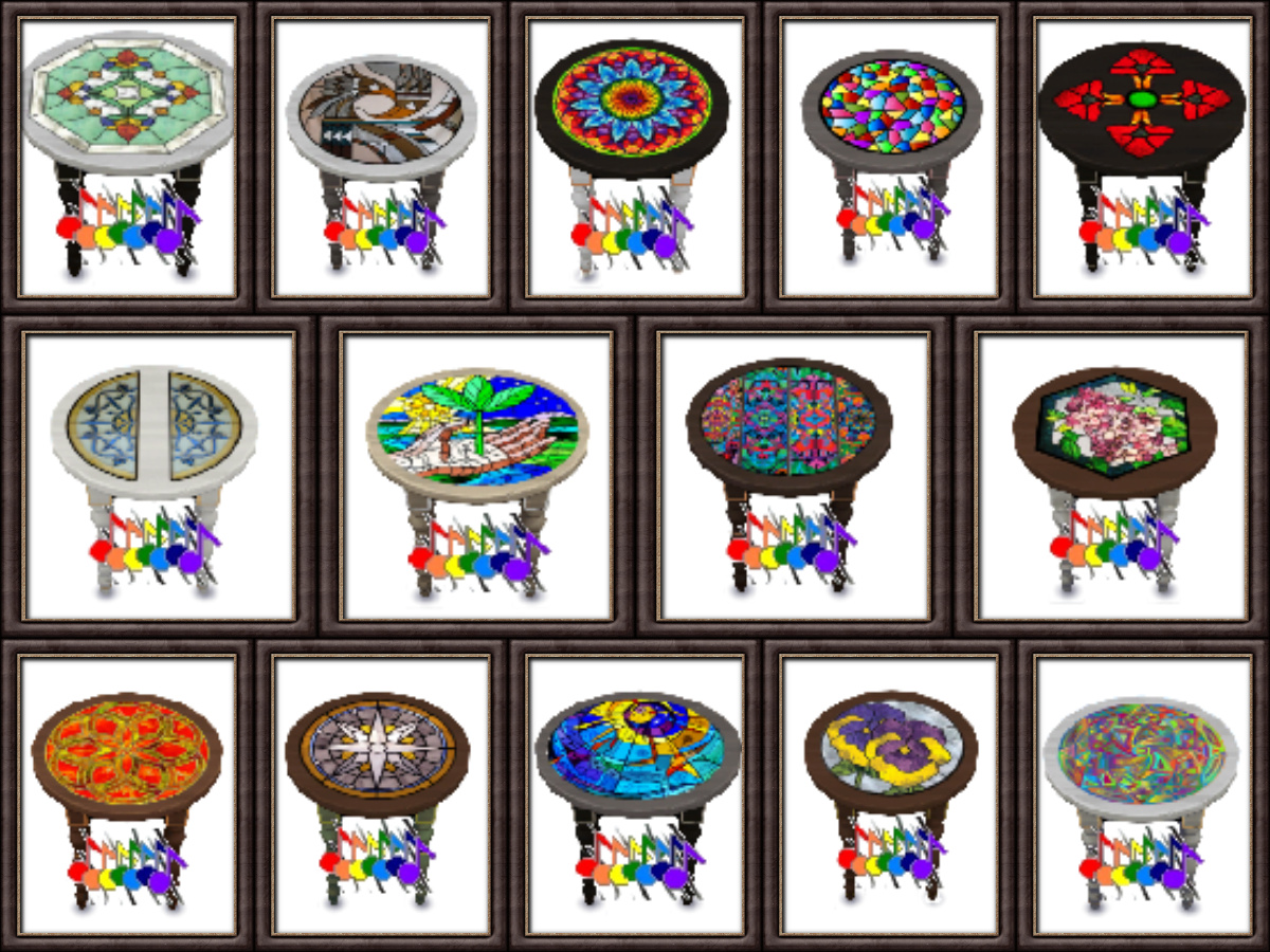 Miss Faversham's Stained Glass Tables by SonicScrewdriverDD3 on DeviantArt
