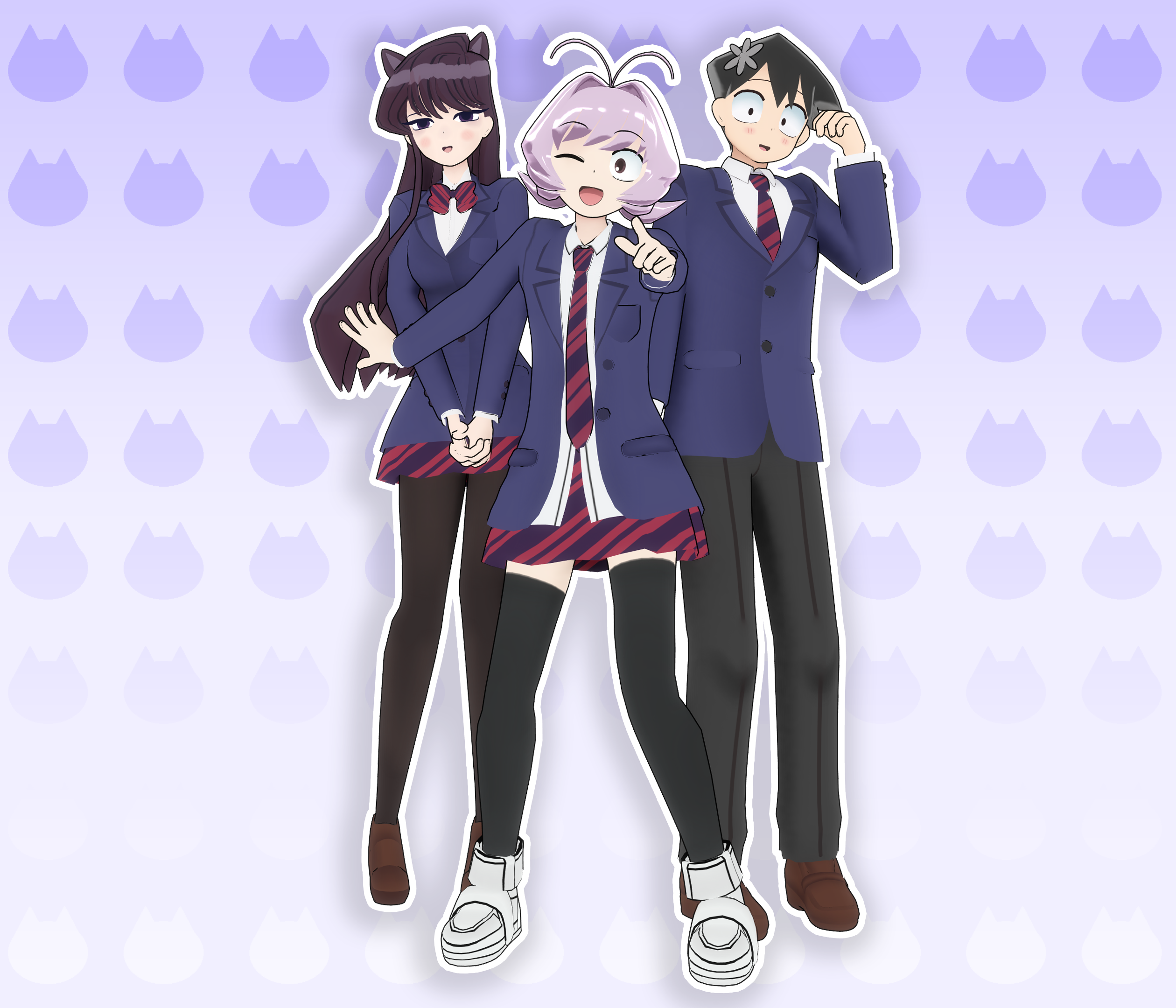 [MMD] (600 watchers gift) Komi-san +DL! by Vtrevisan on DeviantArt