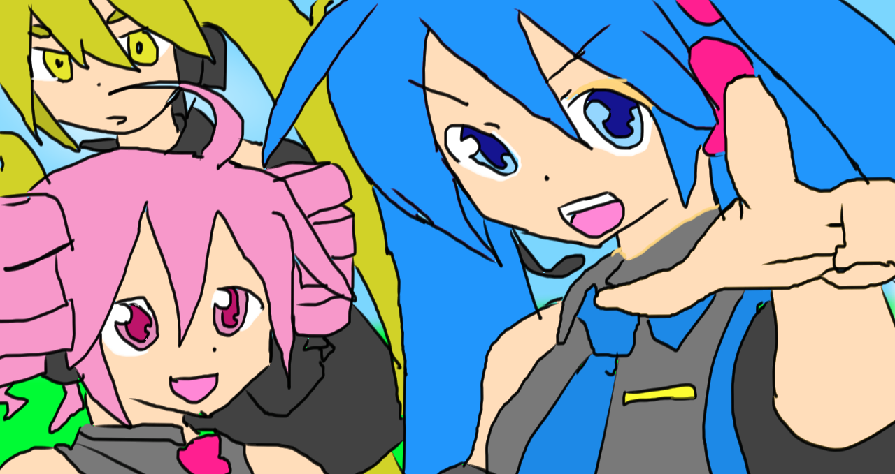 Hatsune, Luka And Neru by RainbowsPandas on DeviantArt