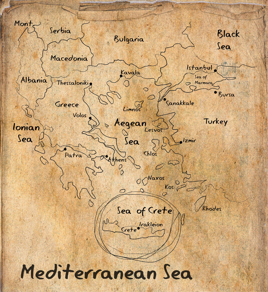 Map of Crete by AprilSilverWolf on DeviantArt