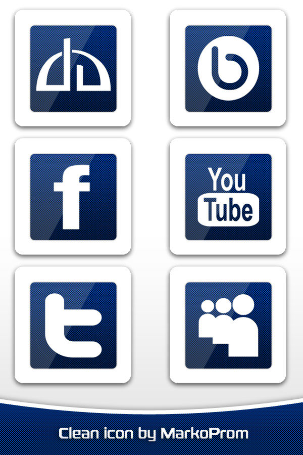 Clean Social Icons v.1 Designed by MarkoProm Desig by MarkoProm on ...