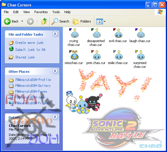Chao Cursor Set by FMAnarutoDUH on DeviantArt