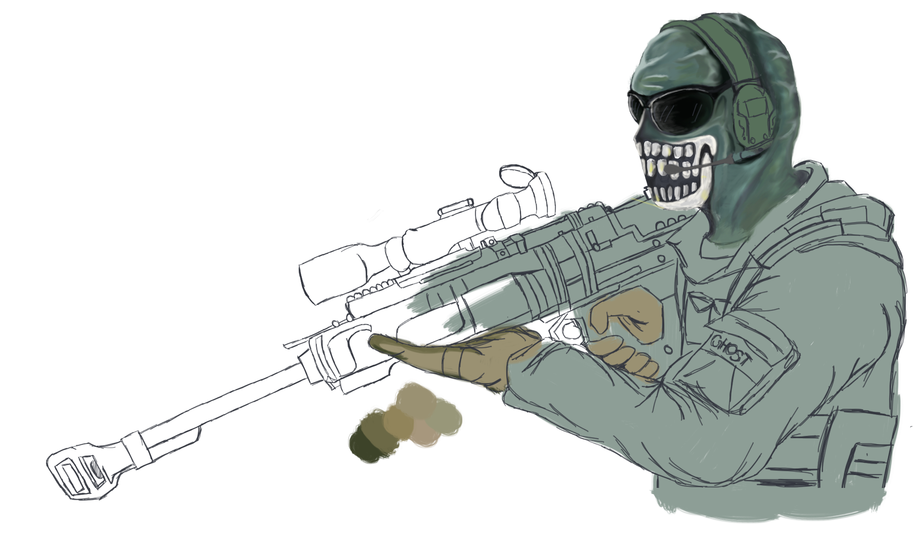 Simon 'Ghost' Riley (MW2)Unfinished by IgnitionArt on DeviantArt