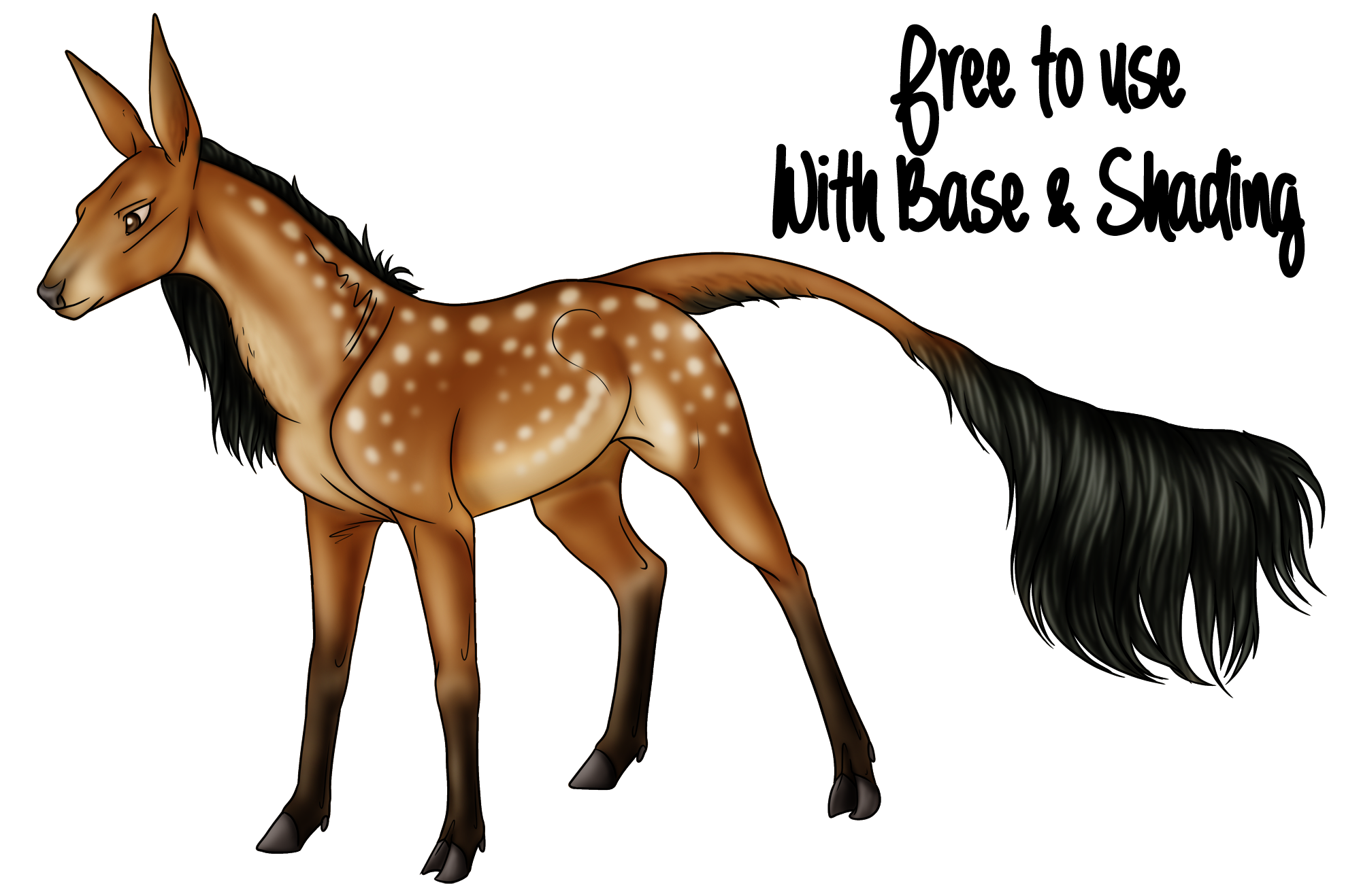 Free to use Fawnling Lineart - Medium Doe by Auldale on DeviantArt