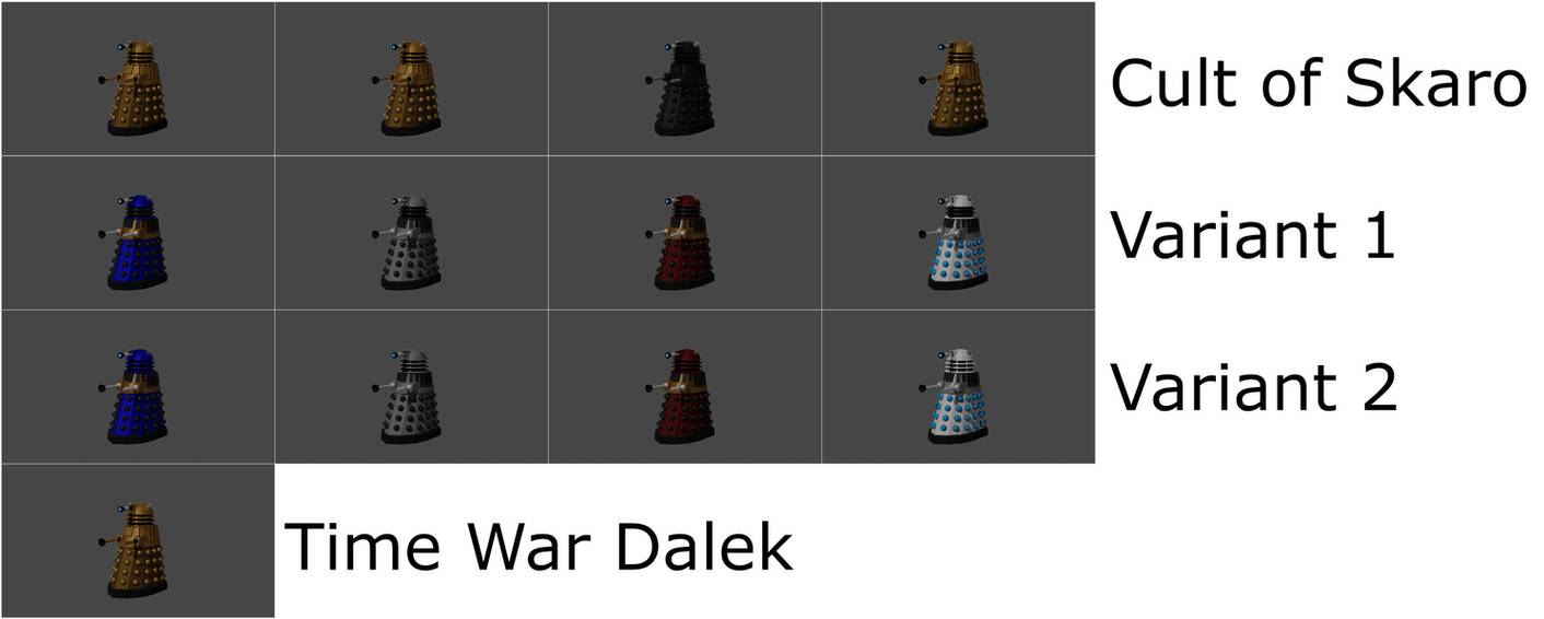 Dalek models by nakkitsunami on DeviantArt