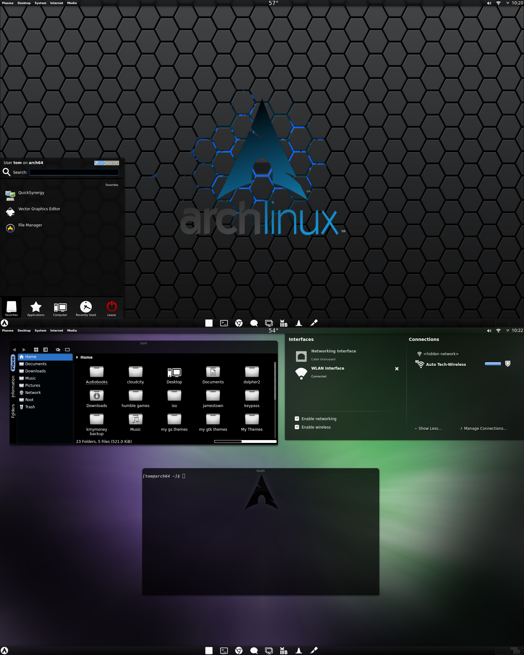 KDE Black-Transparent Plasma and Bespin by CraazyT on DeviantArt