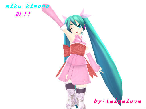 MMD hatsune miku kimono DL!! by taigalove on DeviantArt