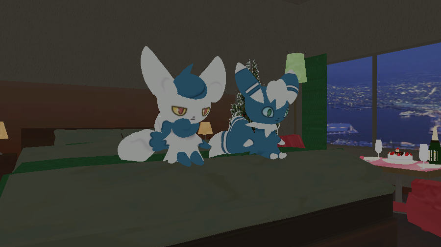 [MMD] Meowstic (Male + Female) by DeriLoko2 on DeviantArt