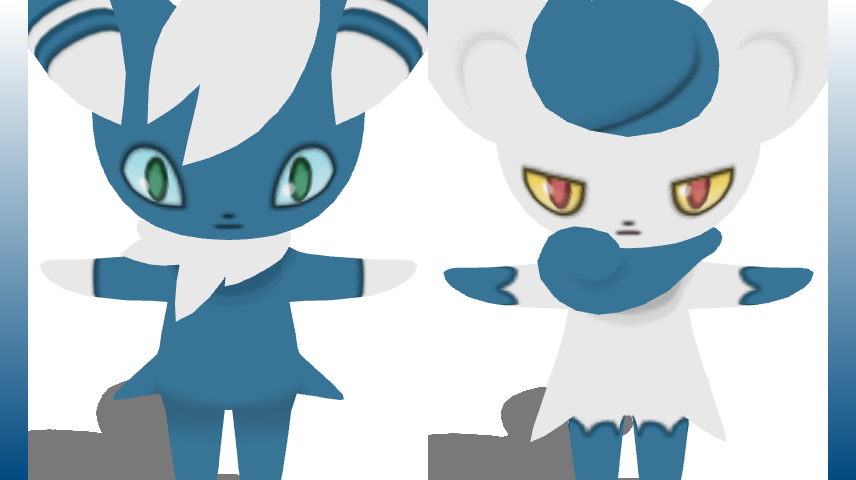 [MMD] Meowstic (Male + Female) (+ M. Model Files) by DeriLoko2 on ...