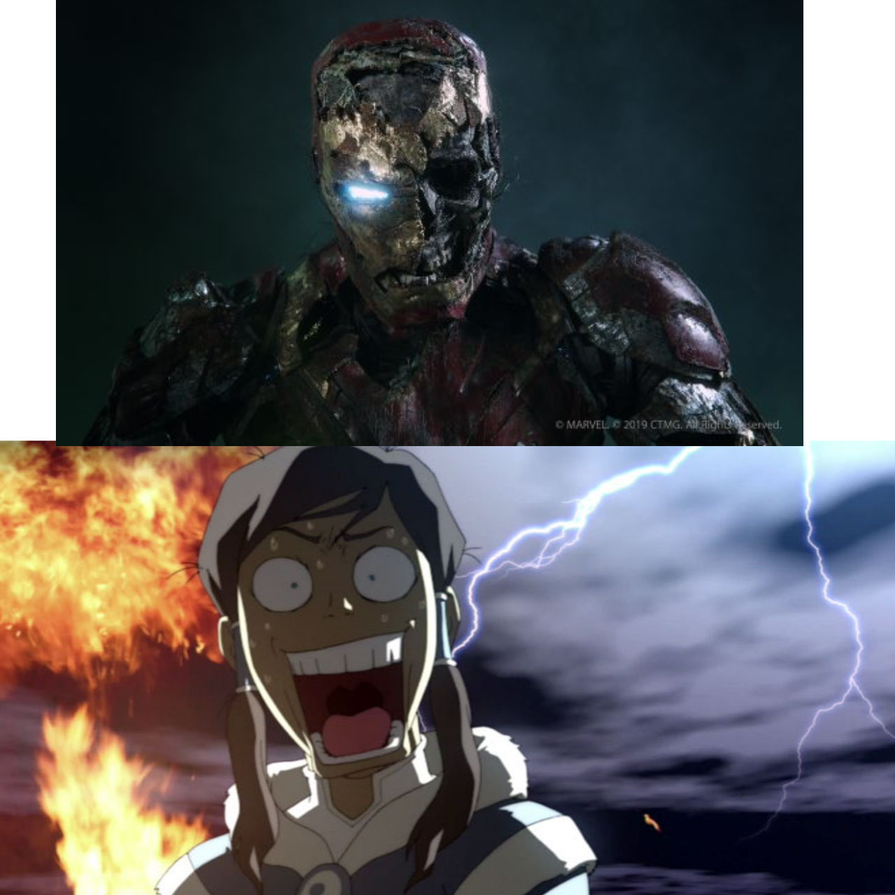 Korra Scared of Zombie Iron Man by NeoTheBat100 on DeviantArt