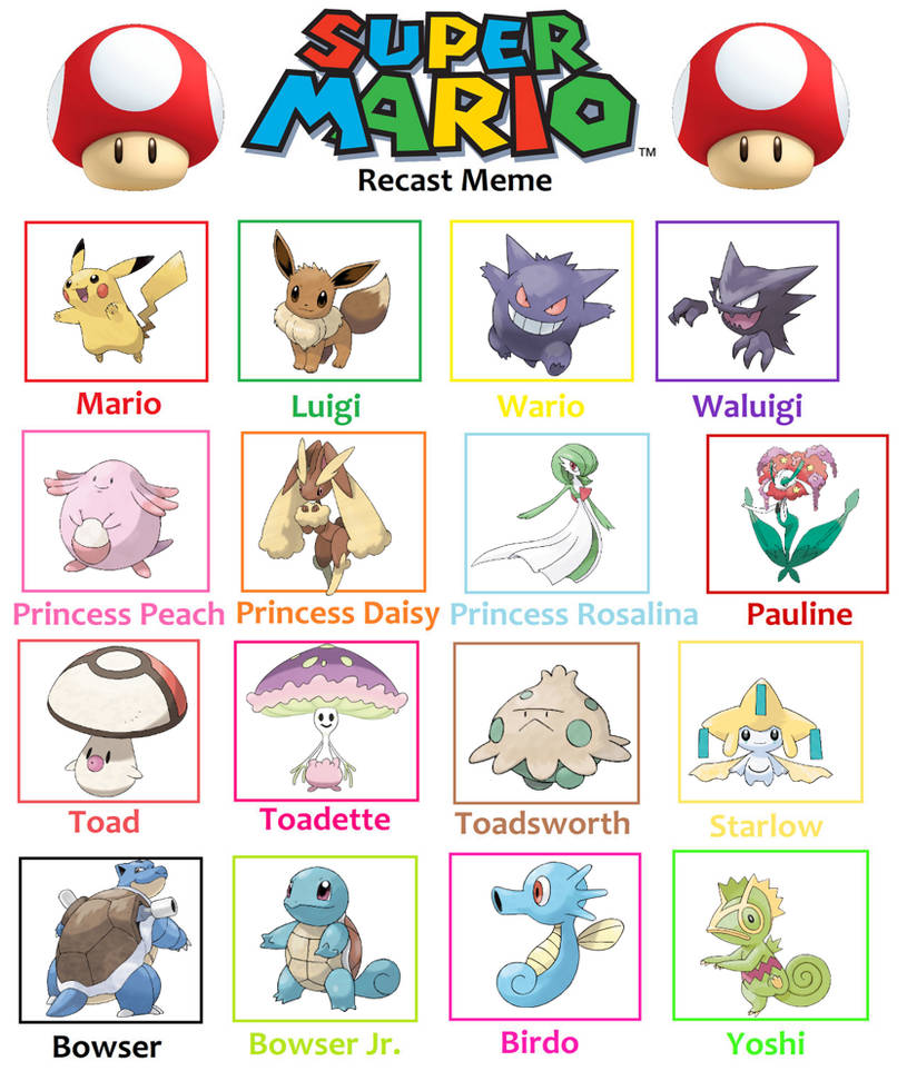 Mario Pokemon Recast by NeoTheBat100 on DeviantArt