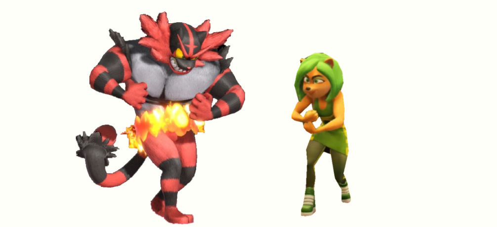 Ami and Incineroar by NeoTheBat100 on DeviantArt