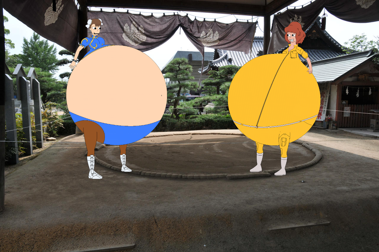 Chun-Li vs April O'Neil Sumo Match by StarBatKing on DeviantArt