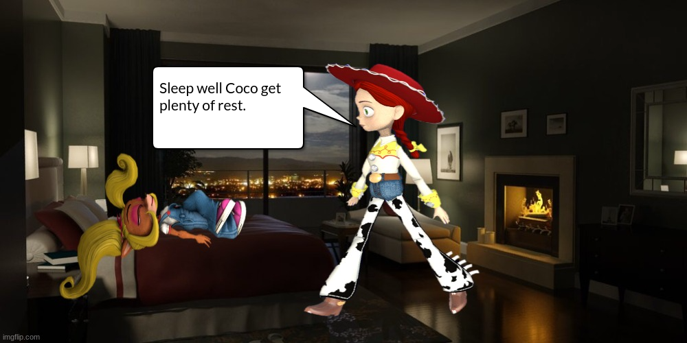 Jessie Puts Coco to Sleep by NeoTheBat100 on DeviantArt