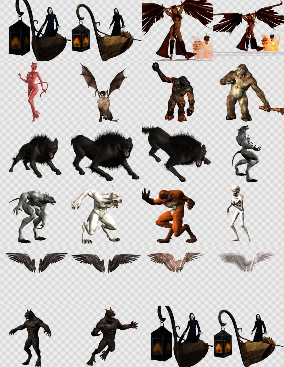 Monsters - Assortment by rabbittrails on DeviantArt