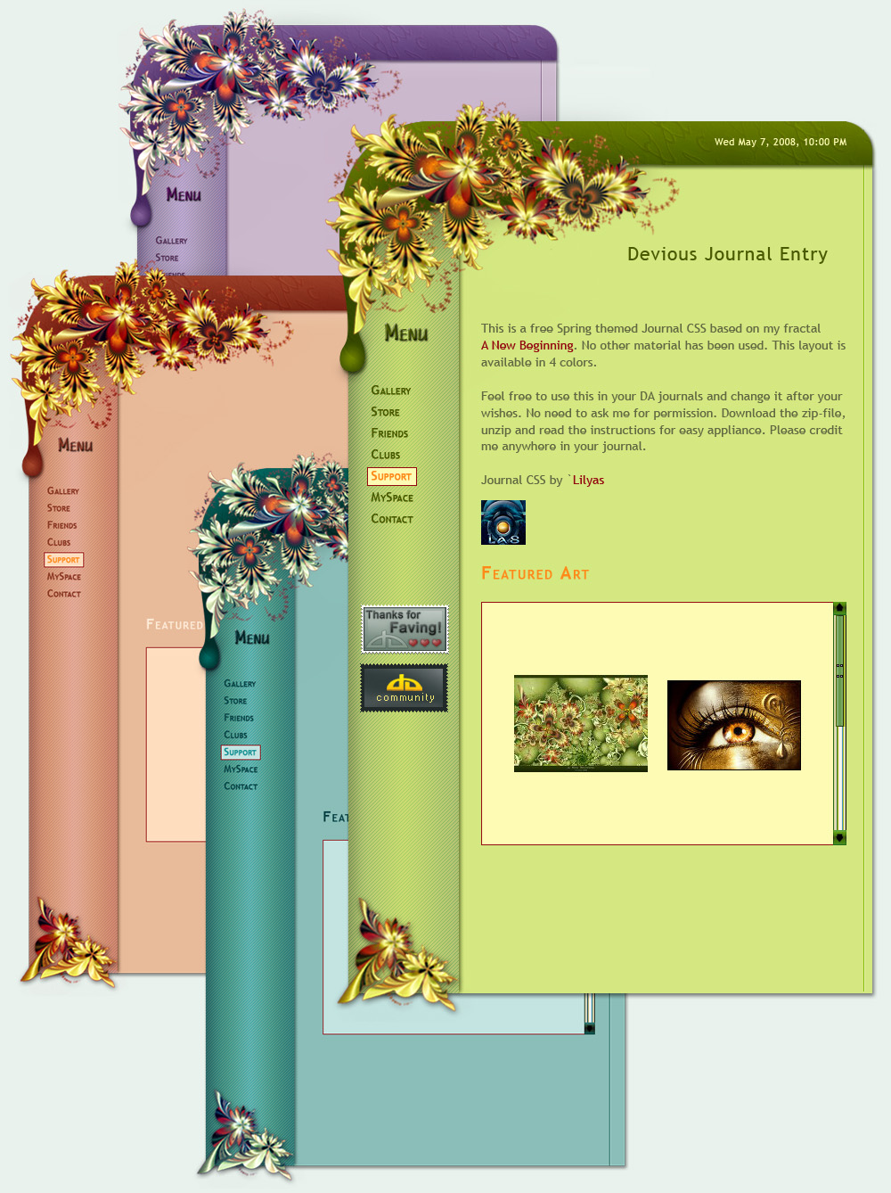 Free CSS: SPRING - 4 Colors by Lilyas on DeviantArt