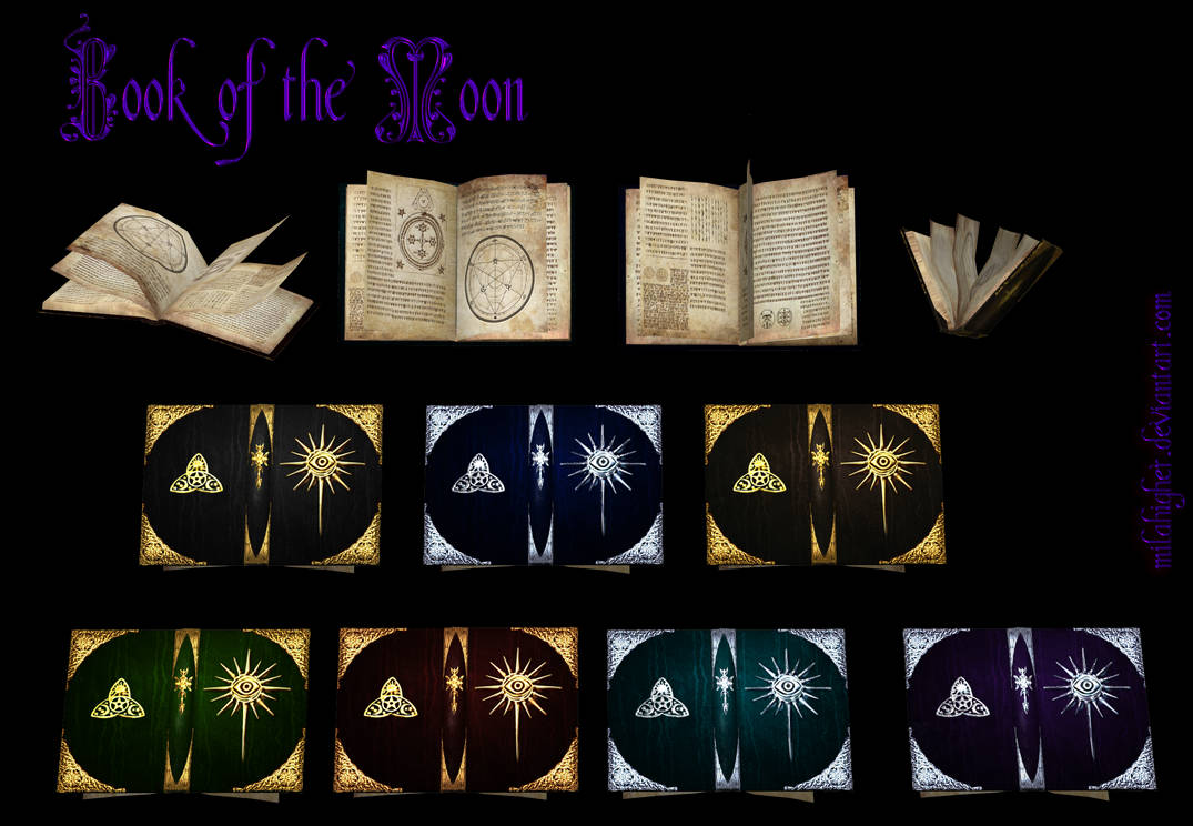 Book of the Moon (free model) by MilaHigher on DeviantArt