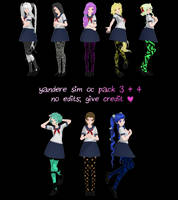 [MMD PACK 1] Yandere Sim OCs [Female] | READ DESC. by InvaderIka on DeviantArt